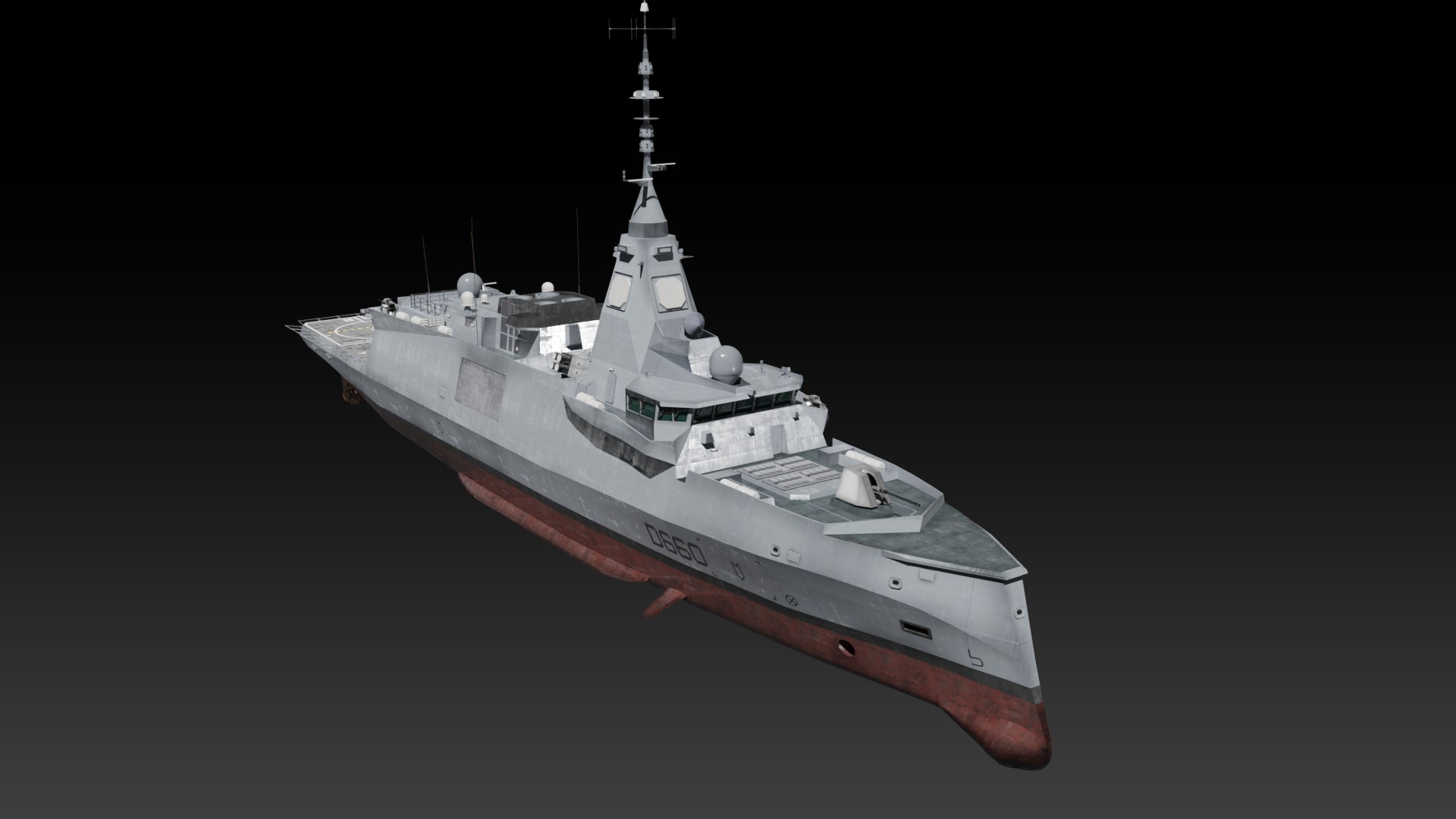 FDI Frigate FS Amiral Ronarch 3D Model - TurboSquid 2399134