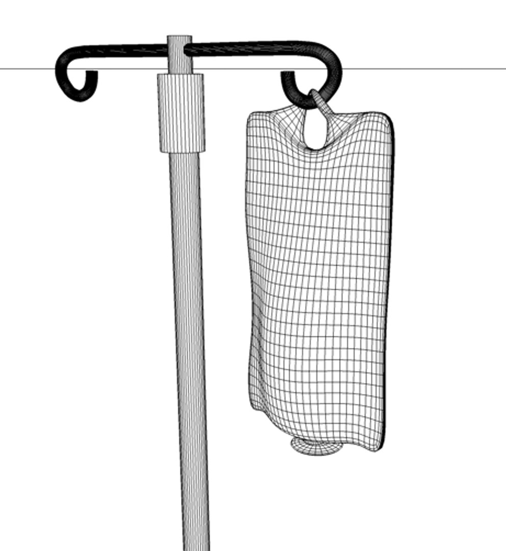Intravenous Iv Bag 3d Model