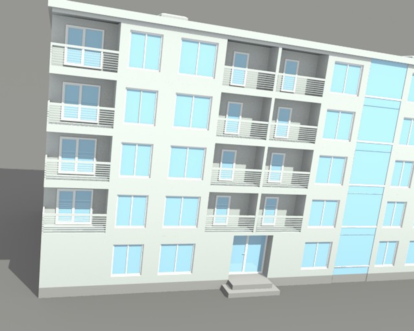 3d Apartment Block