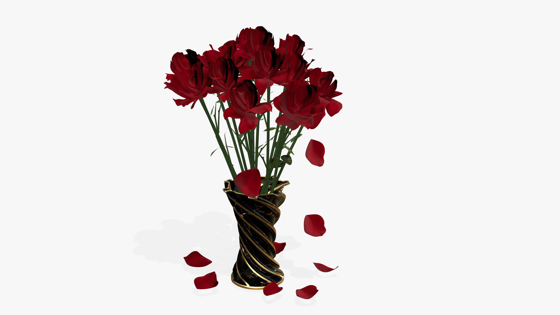 modelo 3d Ramo de rosas rojas - TurboSquid 1806216