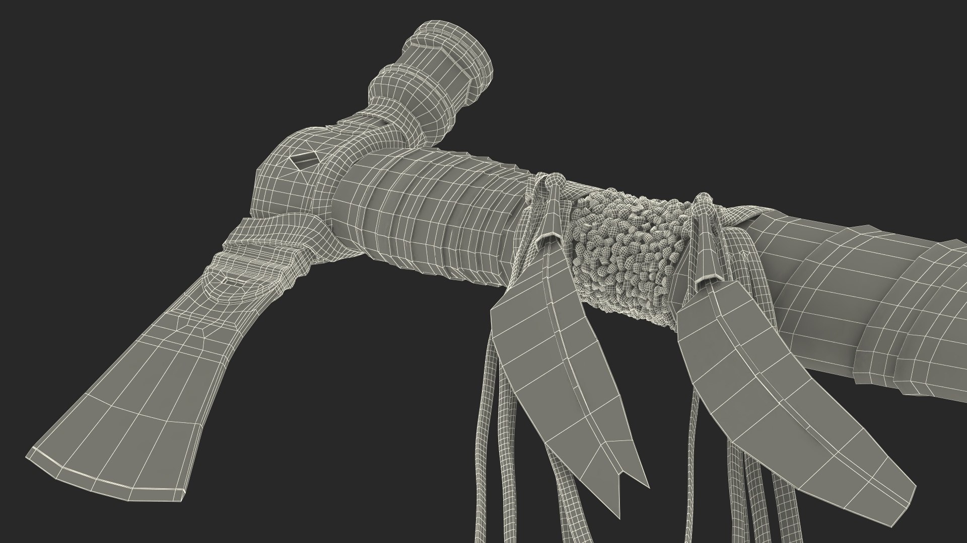 Tomahawk Weapon Dark Leather 3D model - TurboSquid 2100734