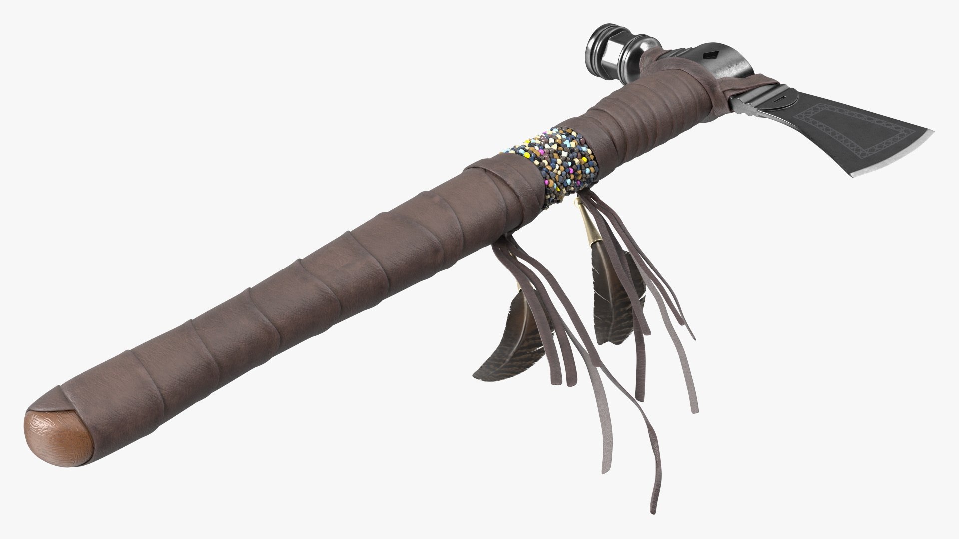Tomahawk Weapon Dark Leather 3D model - TurboSquid 2100734