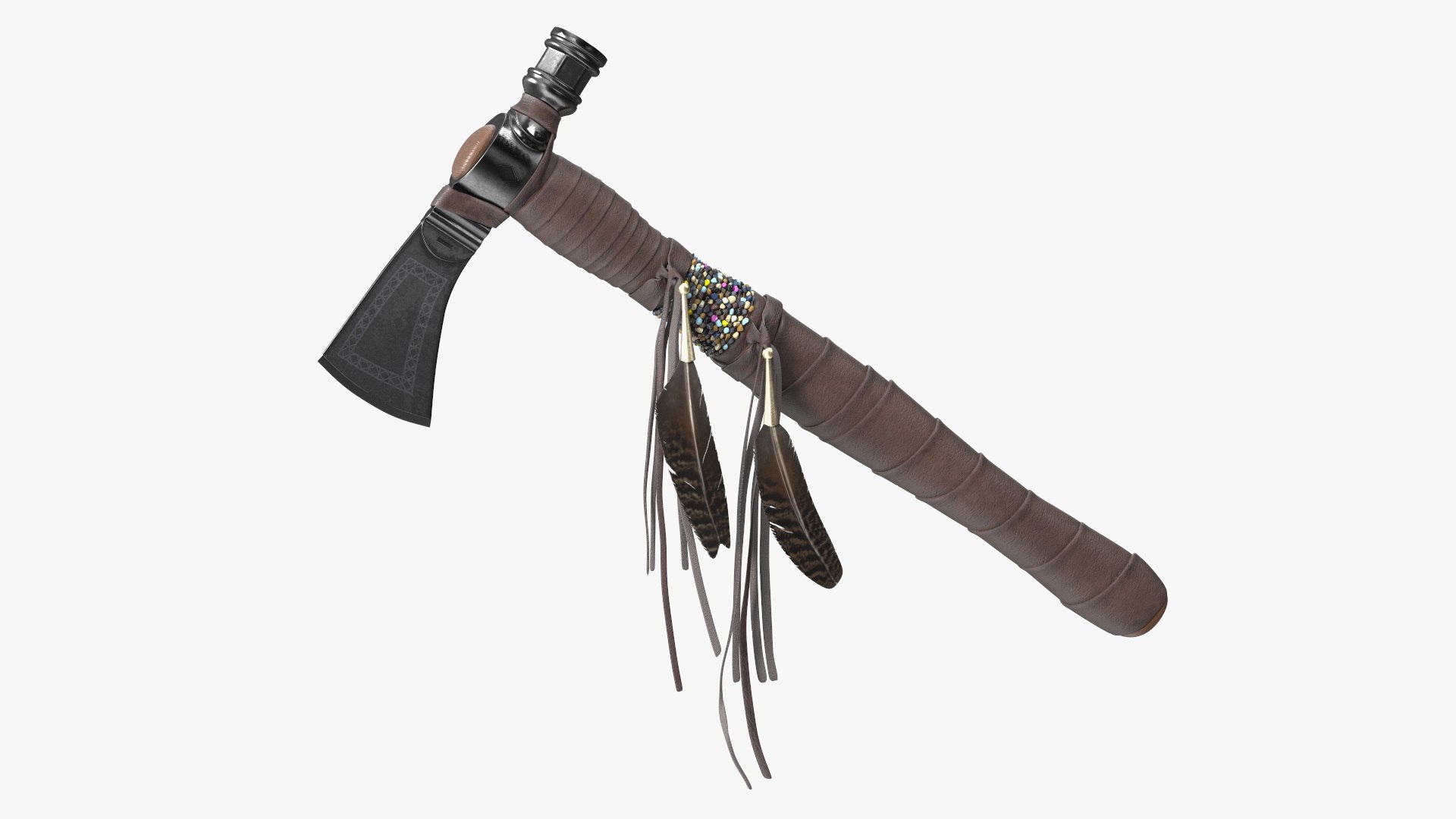 Tomahawk Weapon Dark Leather 3D model - TurboSquid 2100734