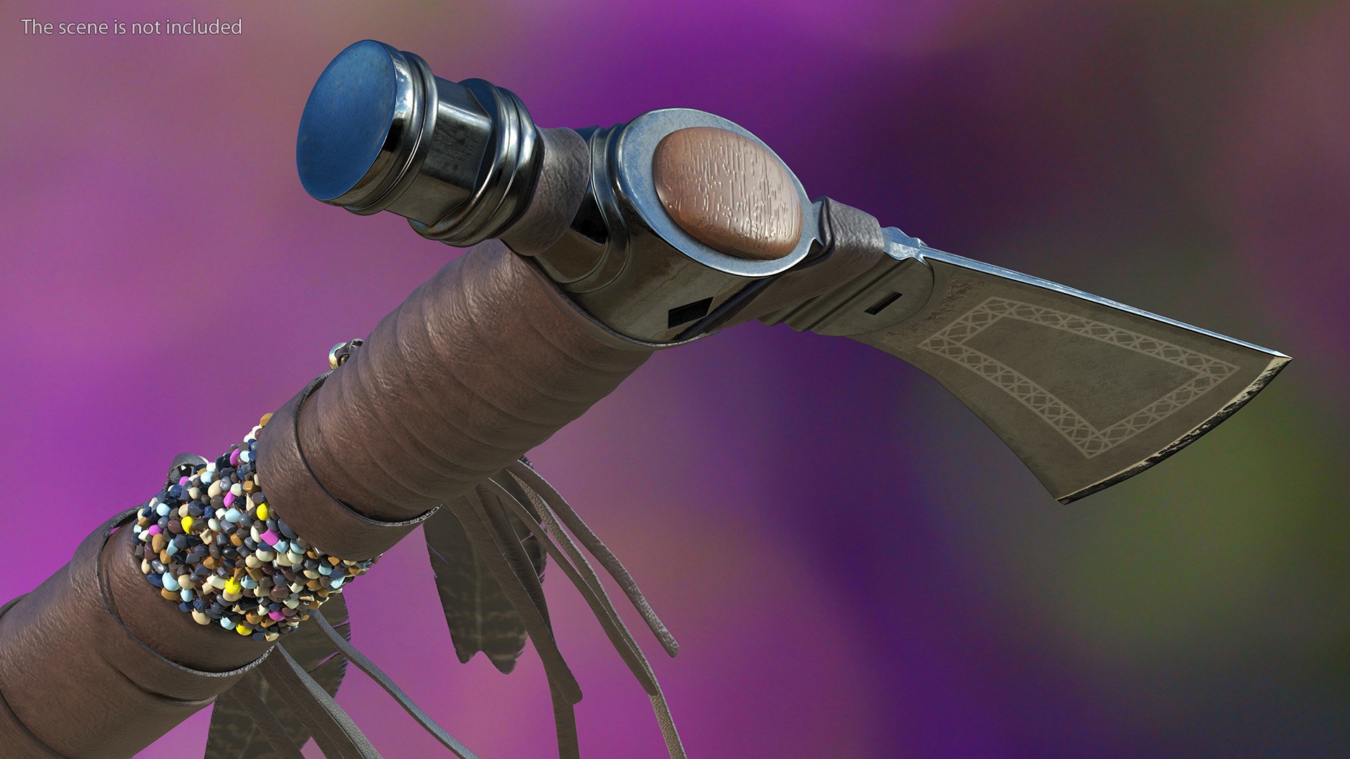 Tomahawk Weapon Dark Leather 3D model - TurboSquid 2100734