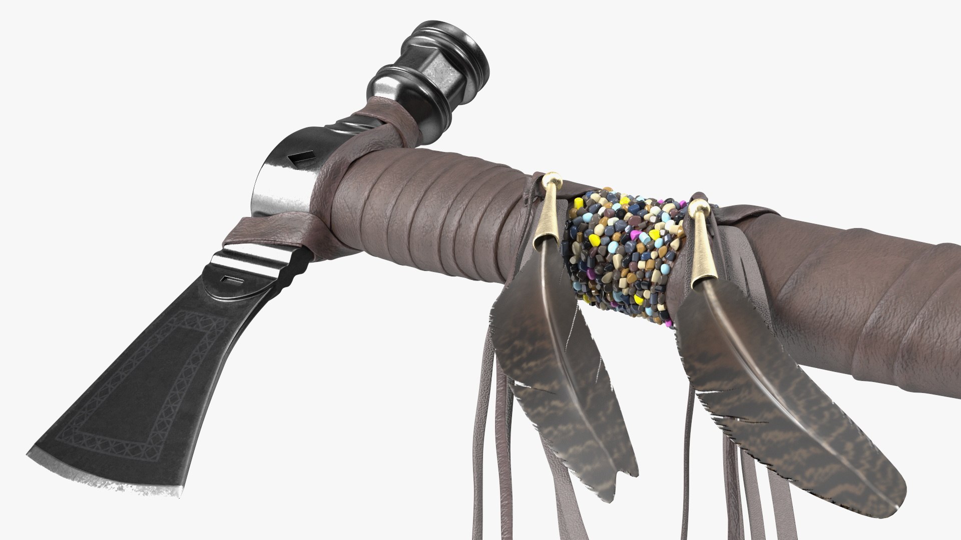 Tomahawk Weapon Dark Leather 3D model - TurboSquid 2100734