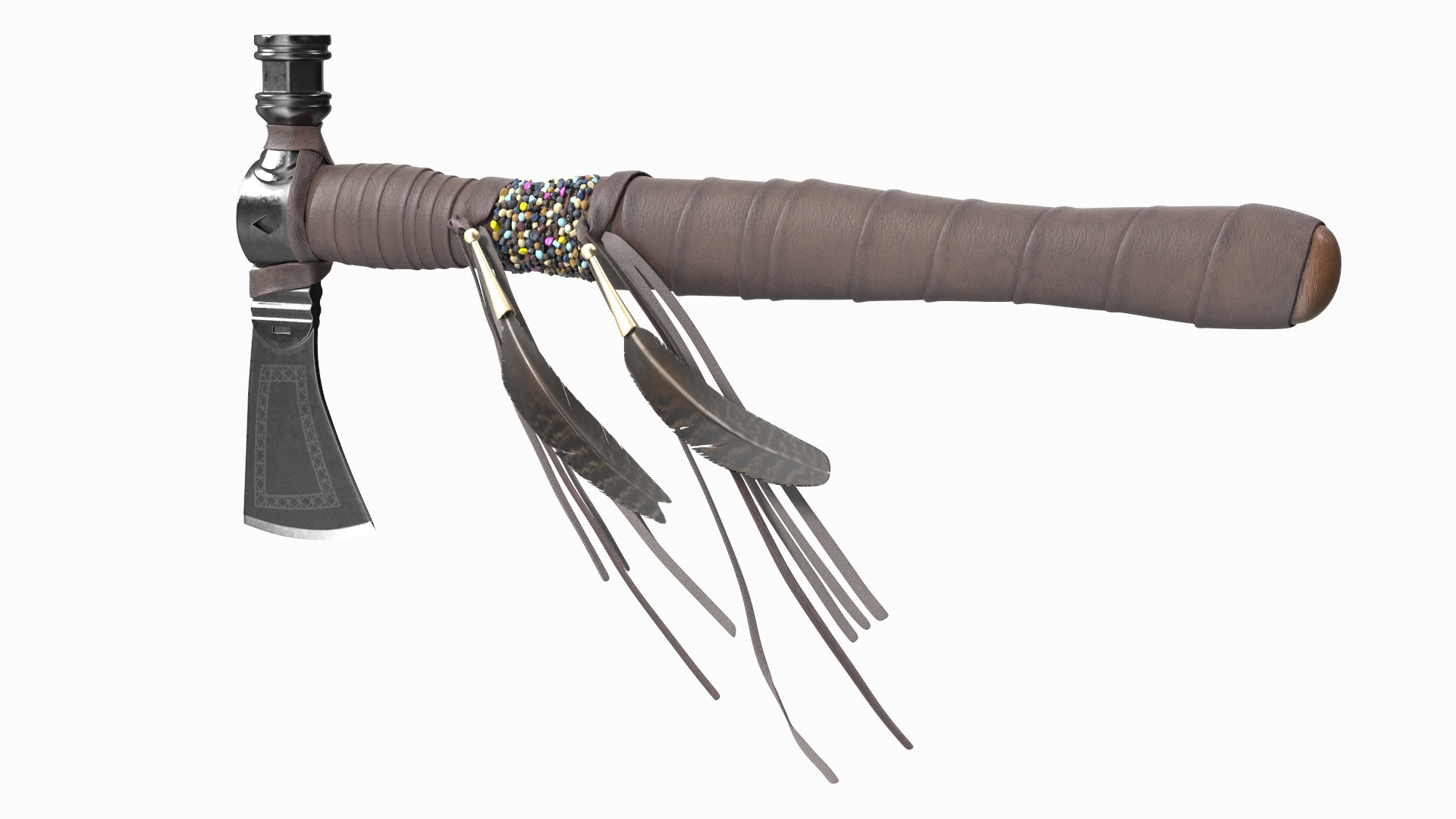 Tomahawk Weapon Dark Leather 3D model - TurboSquid 2100734