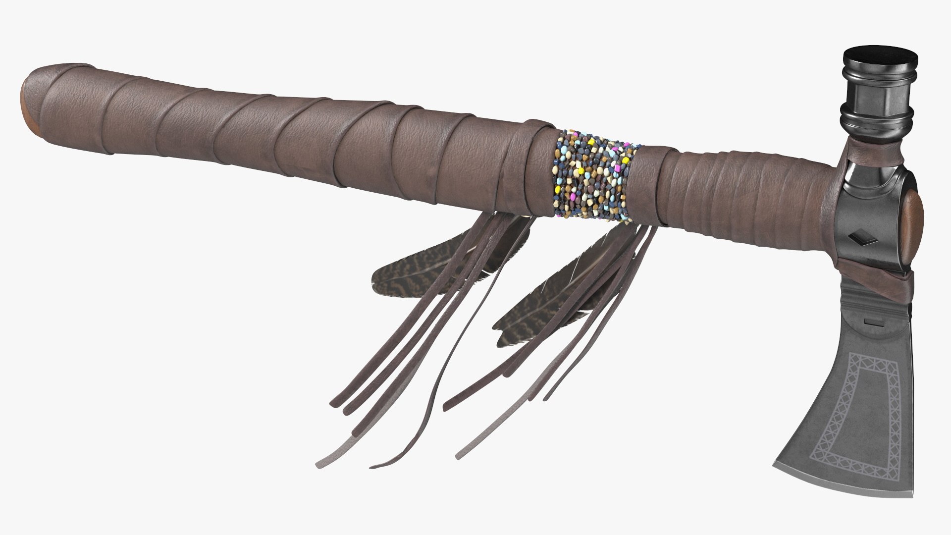 Tomahawk Weapon Dark Leather 3D model - TurboSquid 2100734