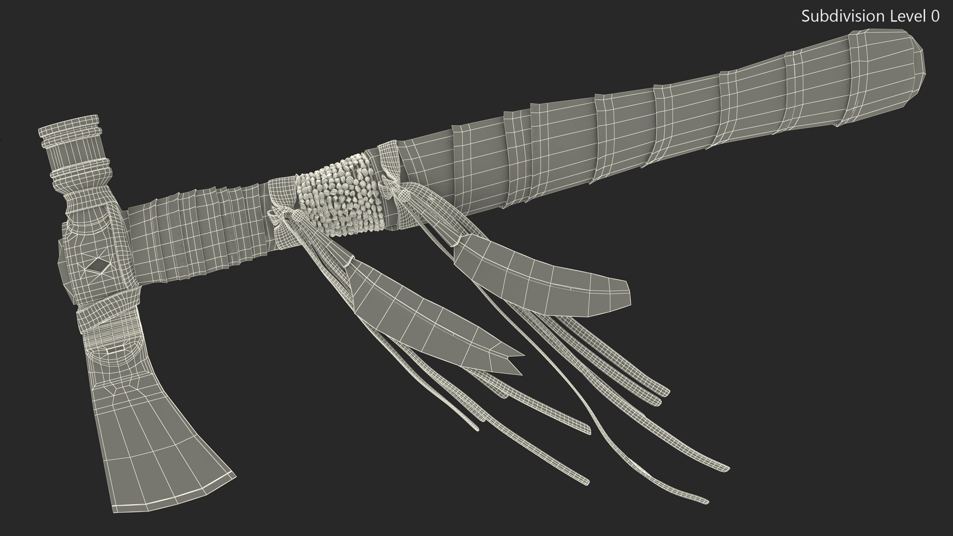 Tomahawk Weapon Dark Leather 3D model - TurboSquid 2100734