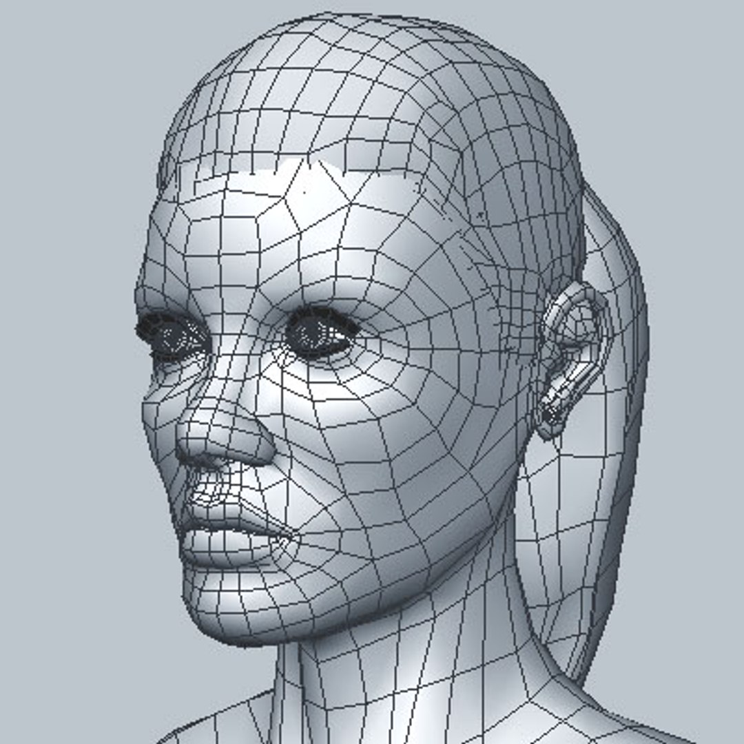 3d hand aj head model