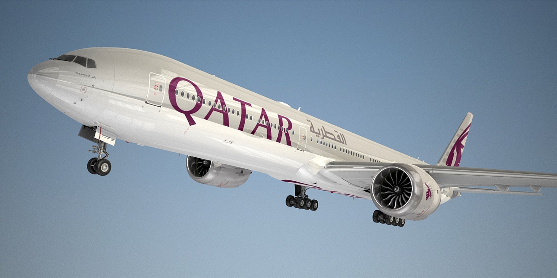 Boeing 777-9 Aircraft Qatar Model - TurboSquid 1505383