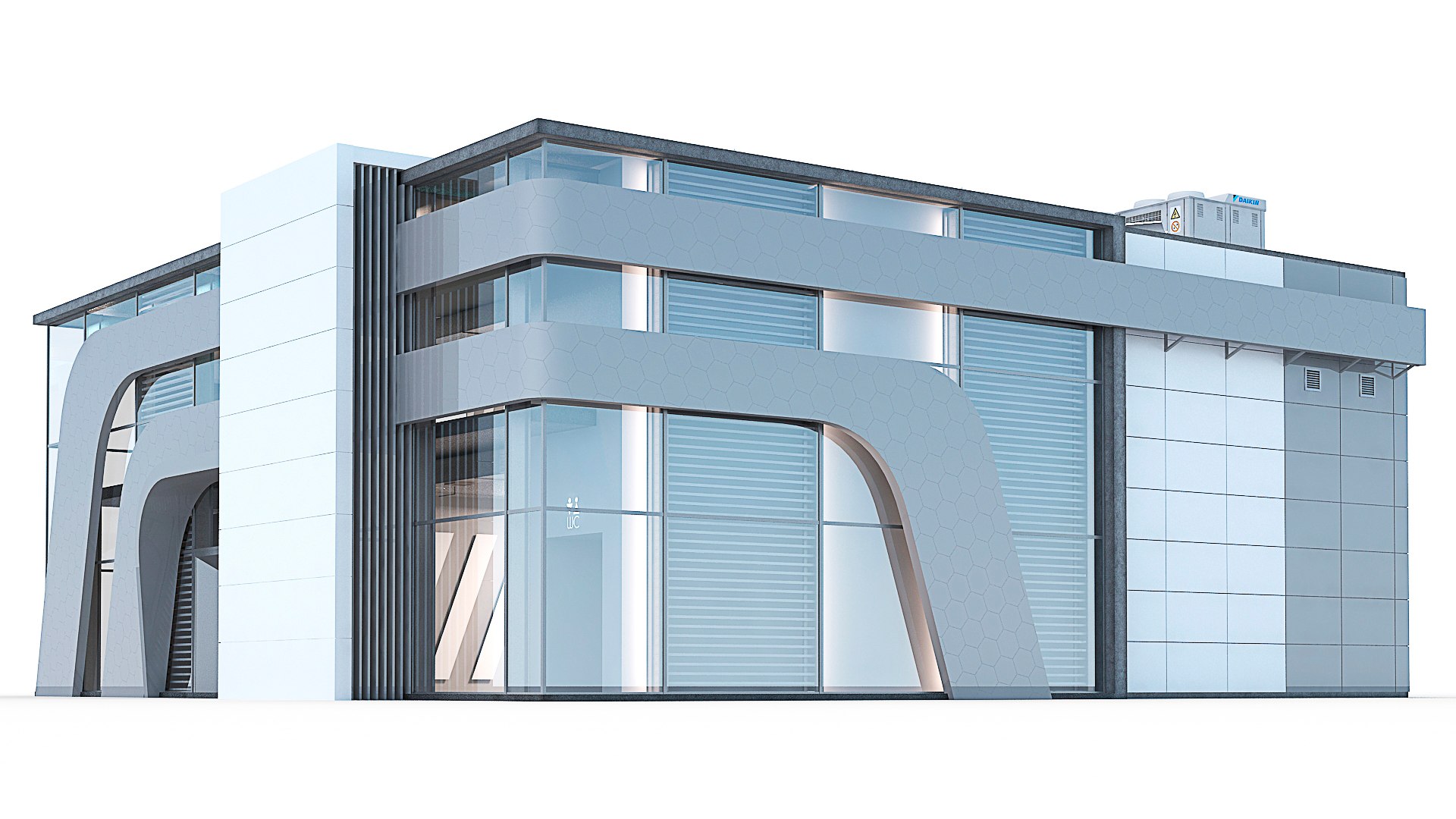 3d office building