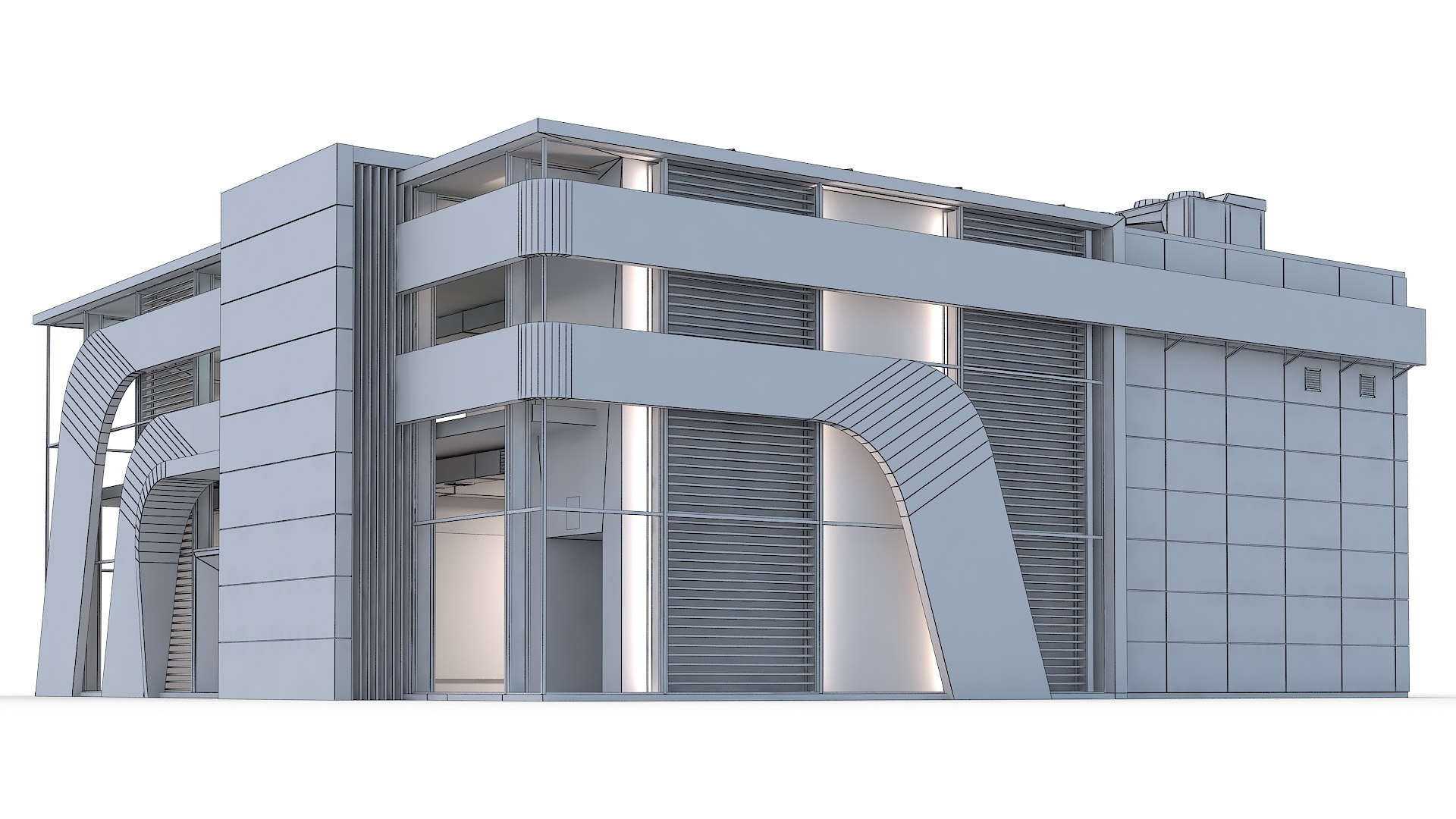 3d office building