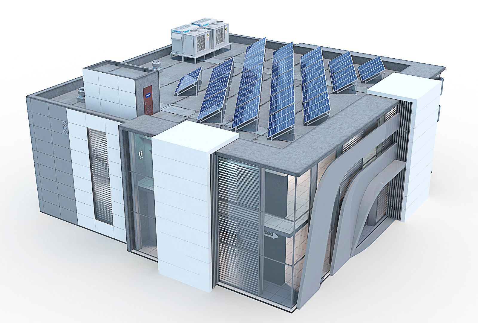 3d office building