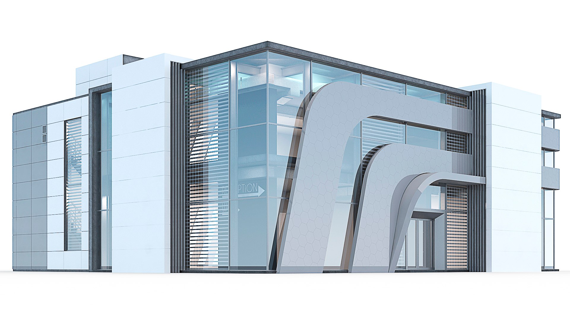 3d office building