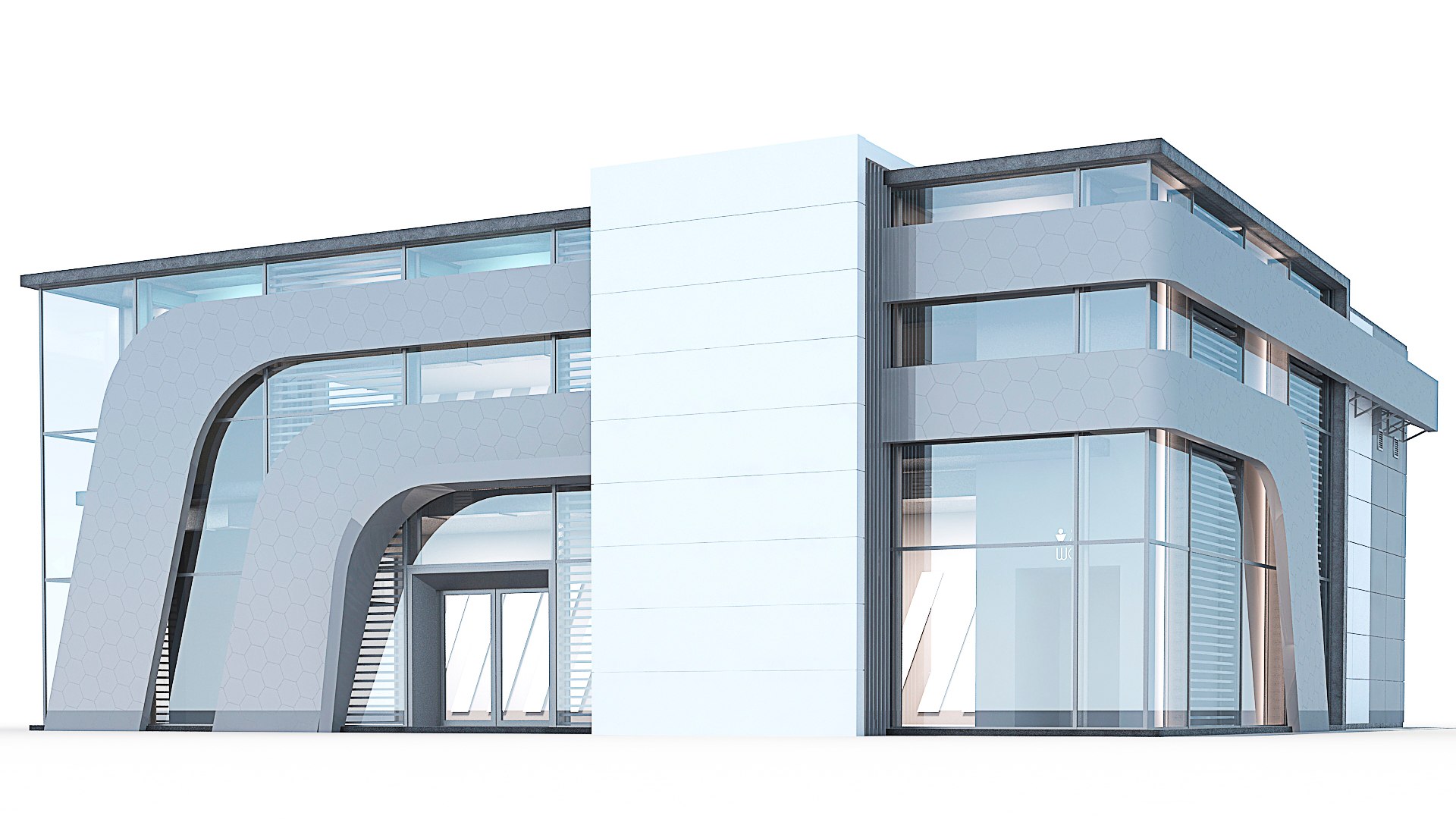 3d office building