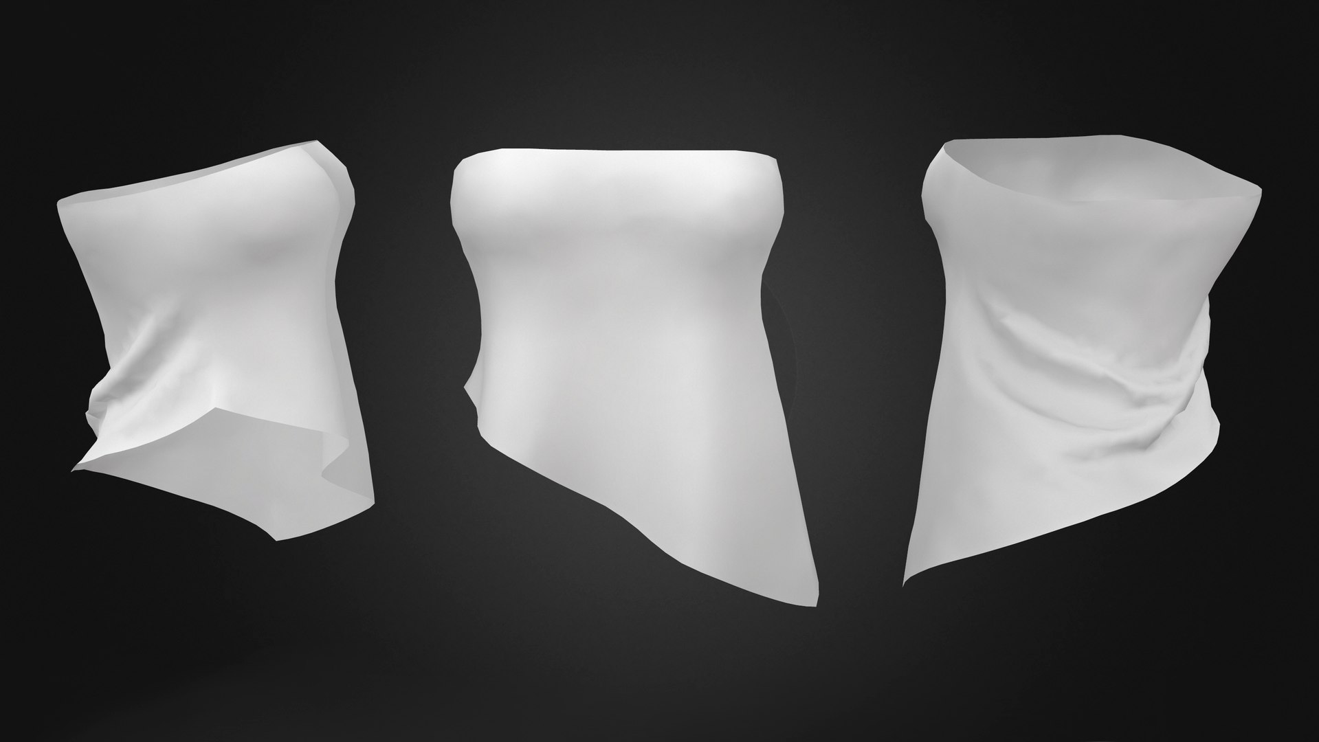 Asymmetric Tube Top 3D Model - TurboSquid 1838676
