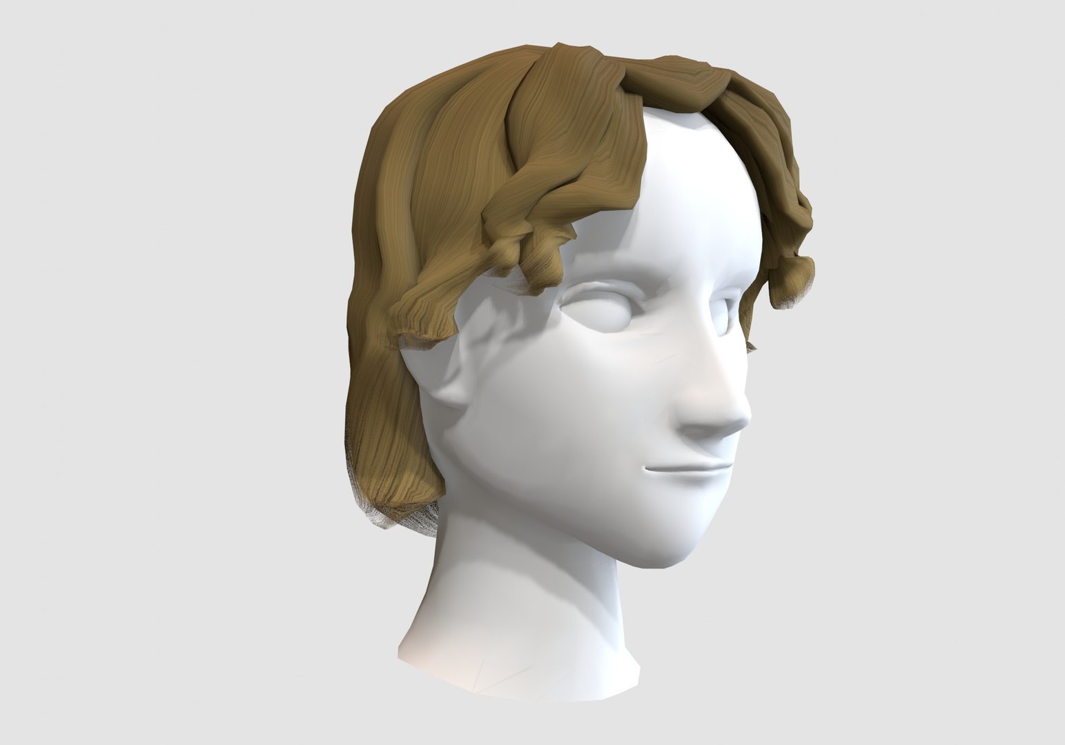 Wavy Curtains Hairstyle 3D Model - TurboSquid 1922886