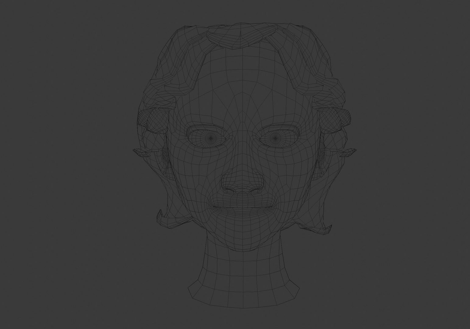 Wavy Curtains Hairstyle 3D Model - TurboSquid 1922886