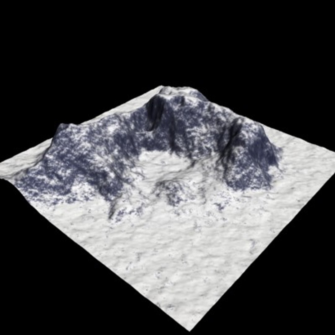 3ds Max Displacement Mountains Snow