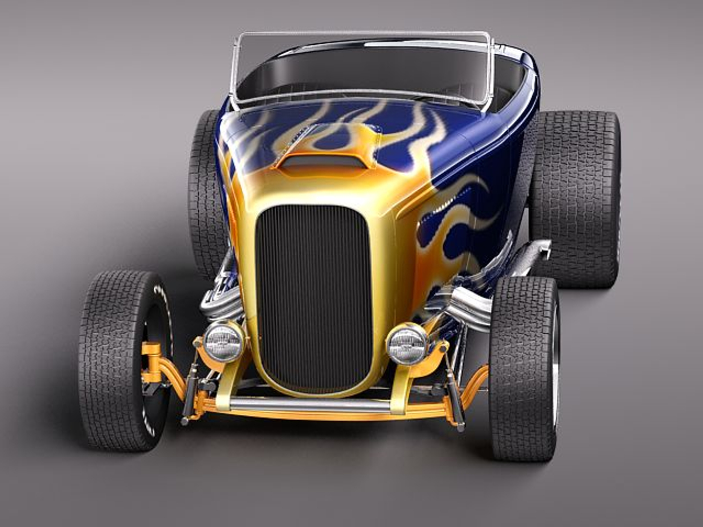 3d 32 custom oldtimer flame model