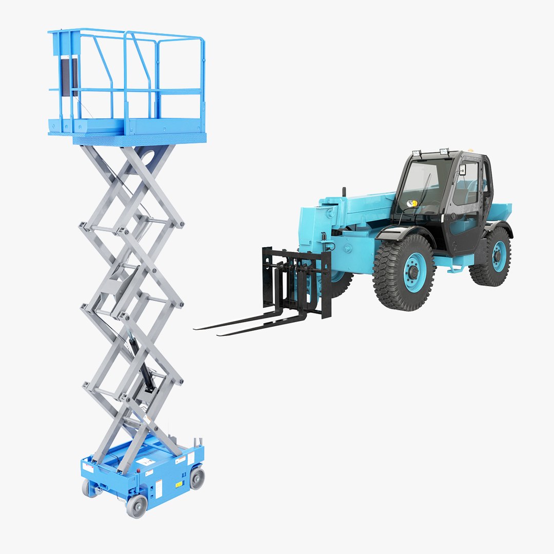 Telescopic Handler And Scissor Lift Collection 3D Model - TurboSquid ...