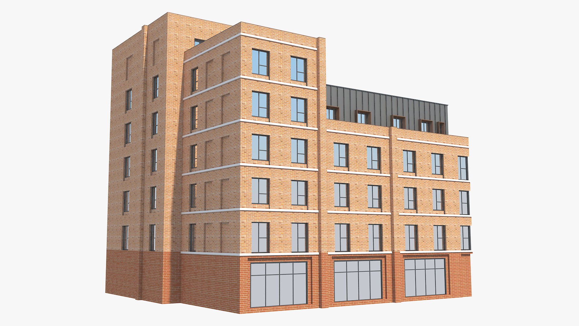 Brick Building 2 Model - TurboSquid 1629198