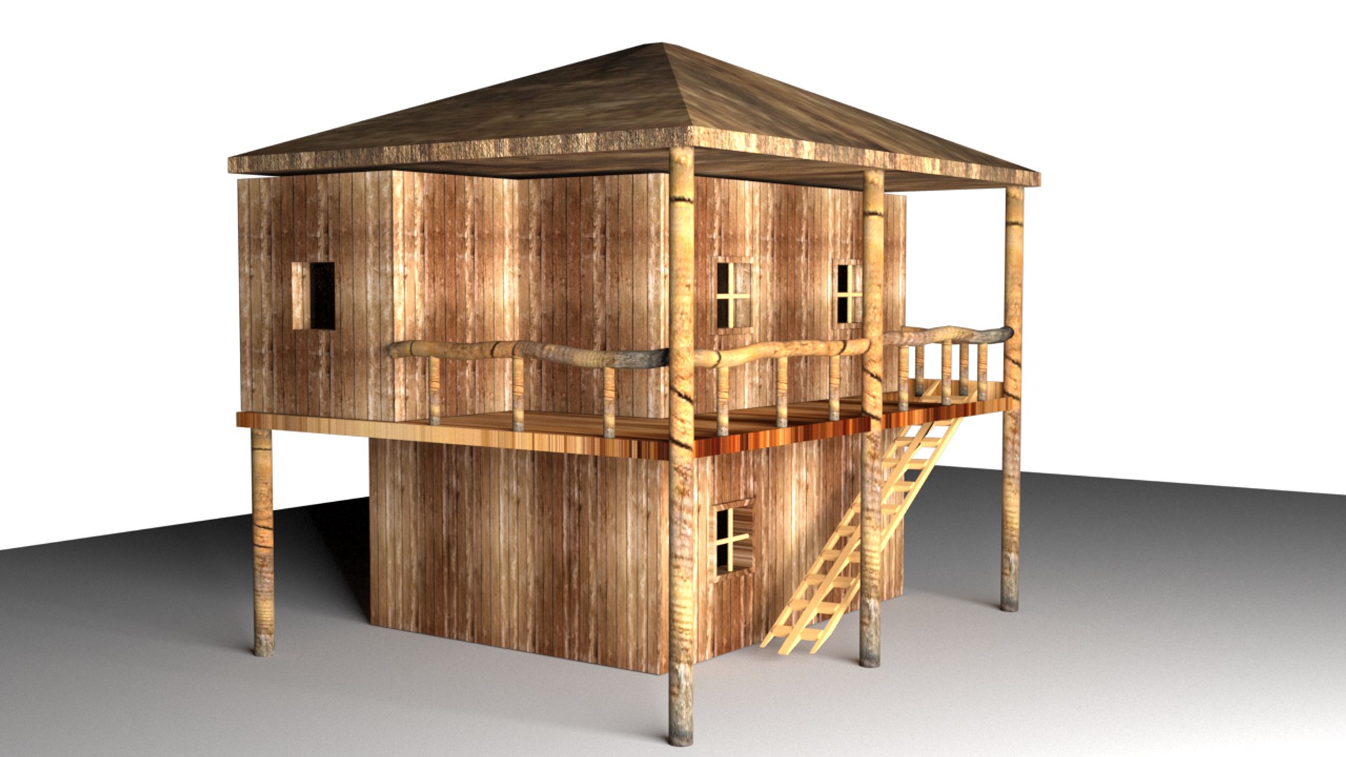 House Bamboo Model - TurboSquid 1491096