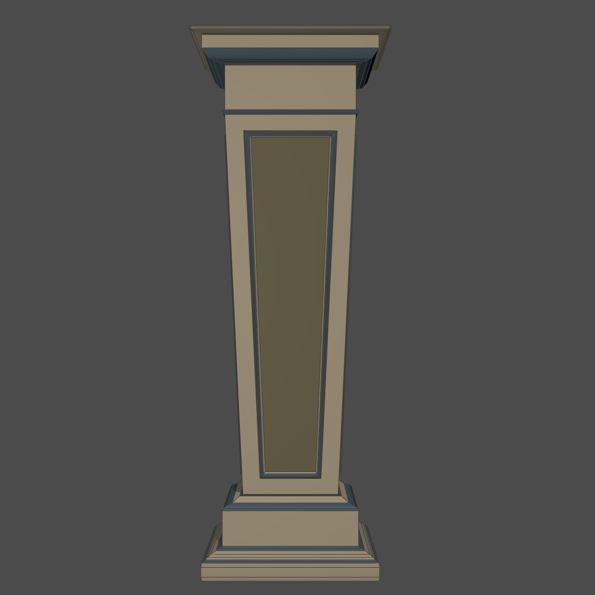 modern decorative stone pillar 3d model