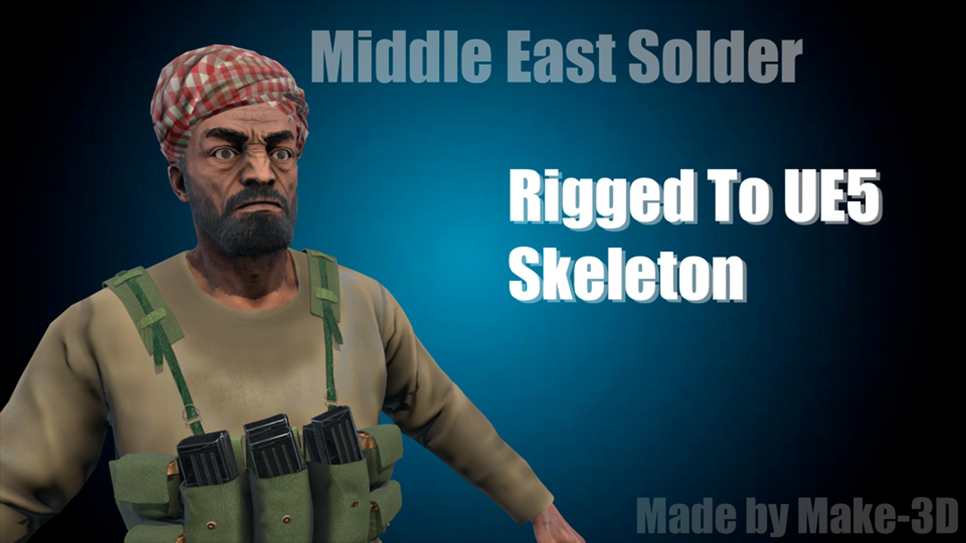 3D Middle Eastern Soldier - TurboSquid 2393101