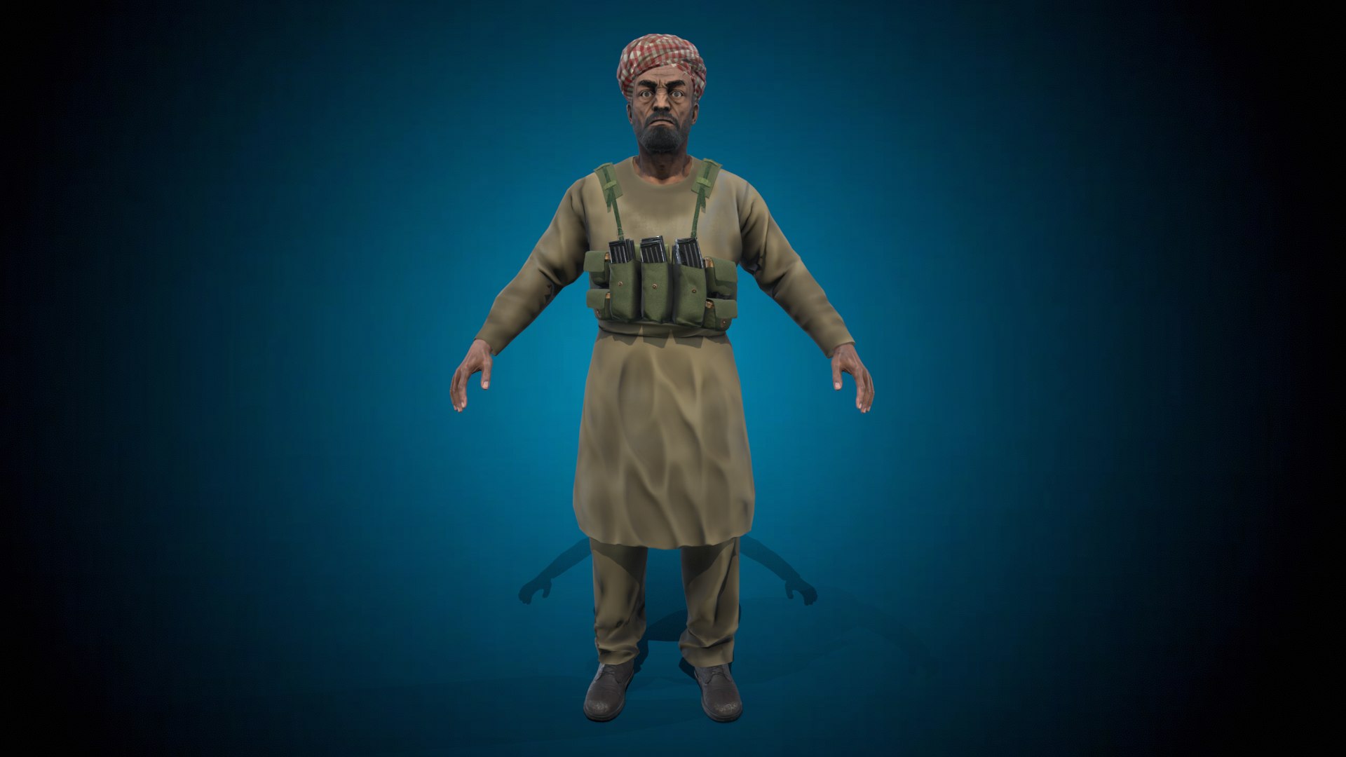 3D Middle Eastern Soldier - TurboSquid 2393101