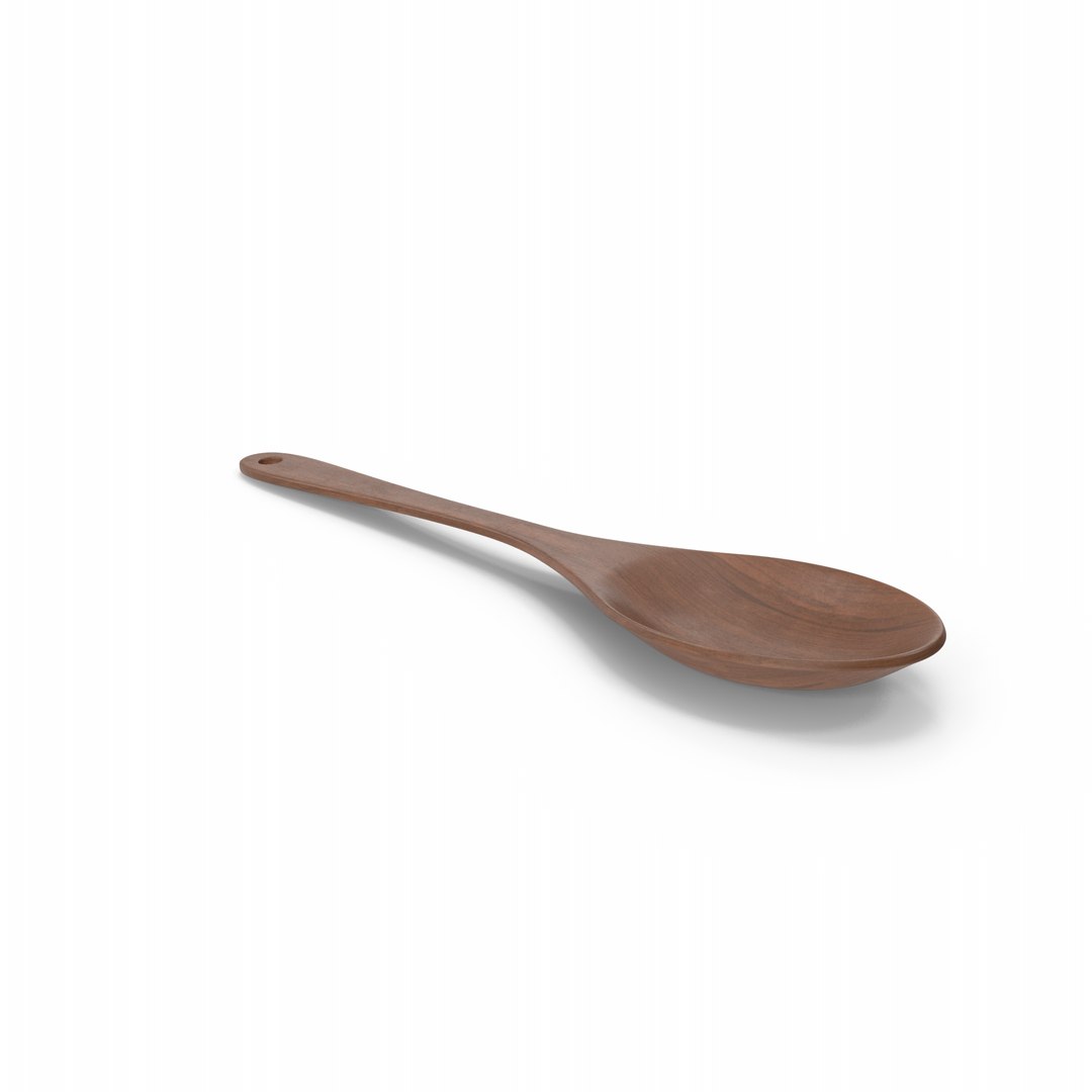 3D Dark Wood Kitchen Spoon - TurboSquid 2175386