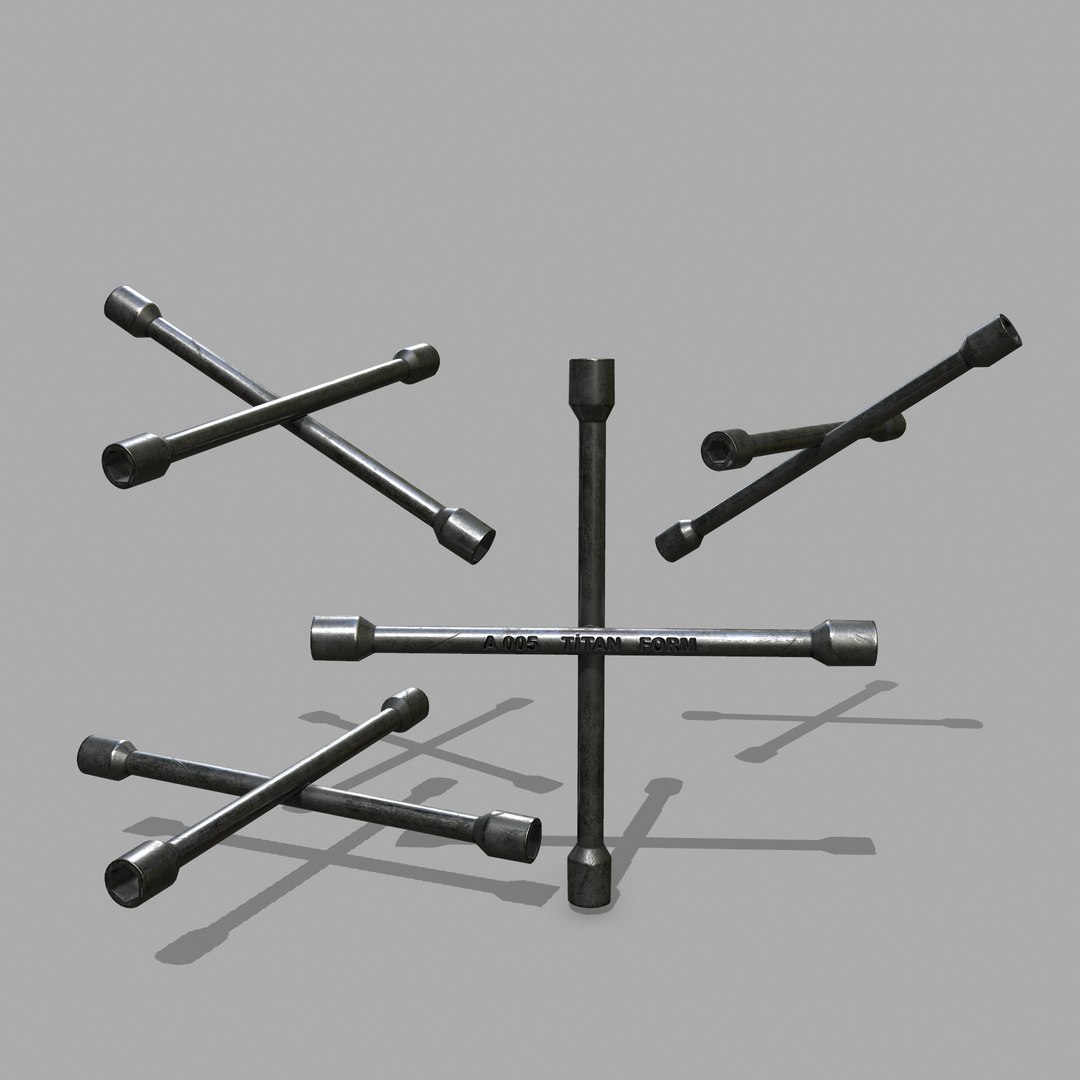3D Lug Wrench Model - TurboSquid 1541401