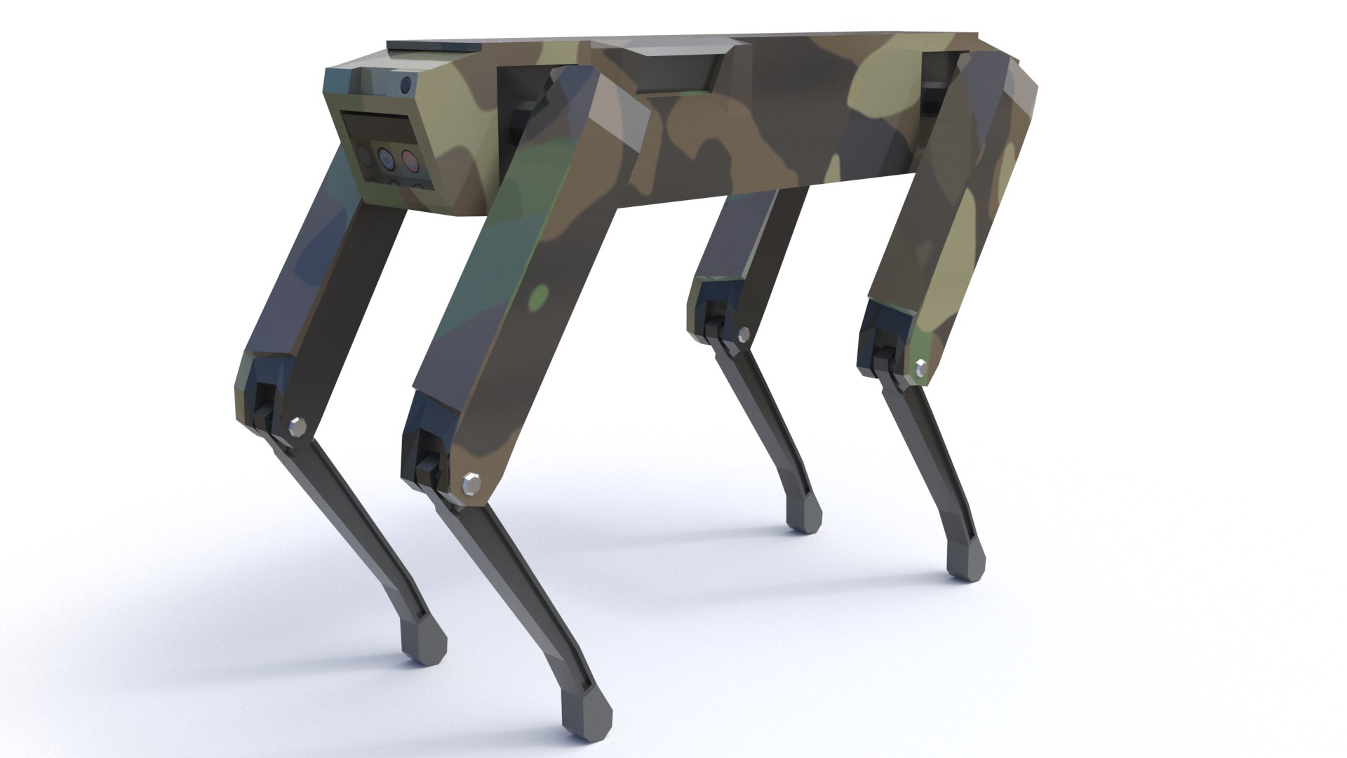 3D Robot Dog Military Low Poly Rigged Model - TurboSquid 2018217