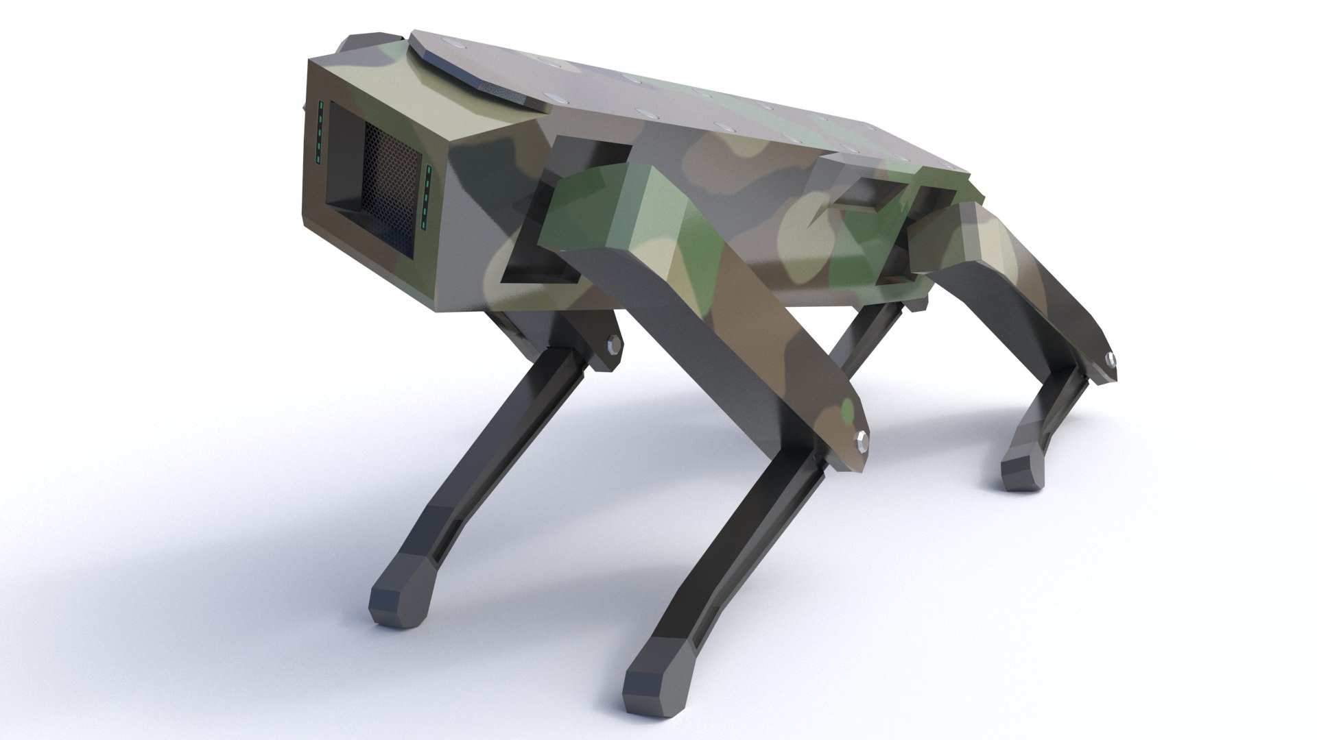 3D Robot Dog Military Low Poly Rigged Model - TurboSquid 2018217