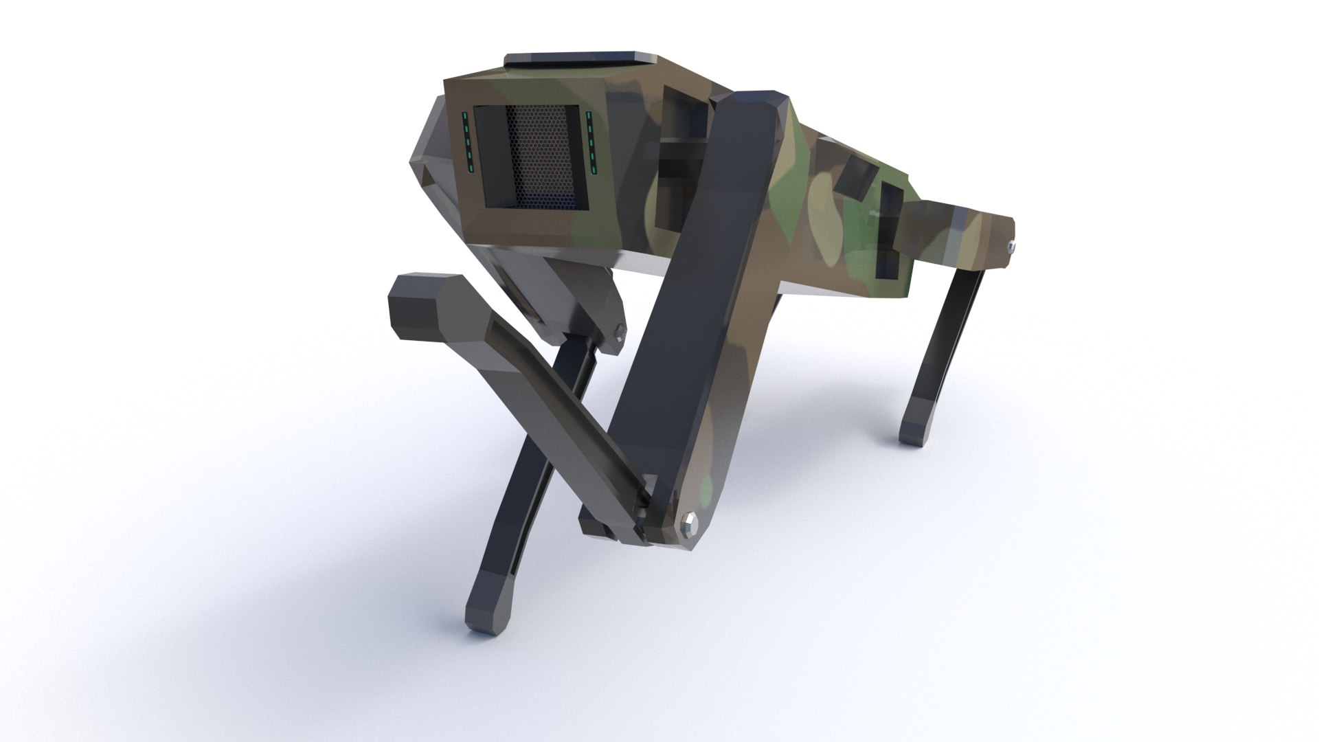 3D Robot Dog Military Low Poly Rigged Model - TurboSquid 2018217