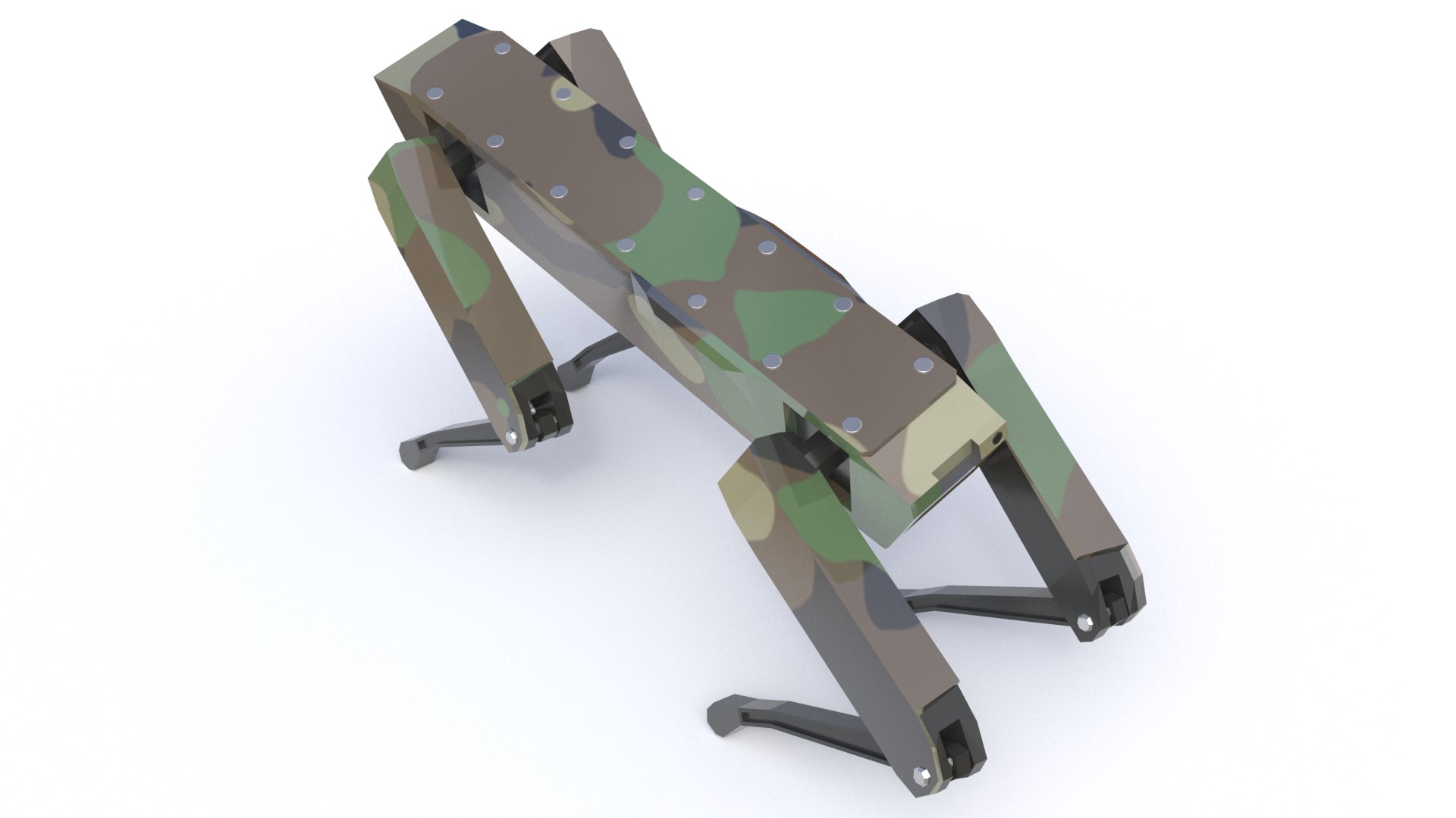 3D Robot Dog Military Low Poly Rigged Model - TurboSquid 2018217