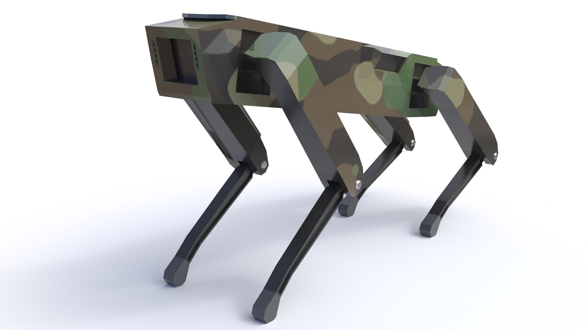 3D Robot Dog Military Low Poly Rigged Model - TurboSquid 2018217