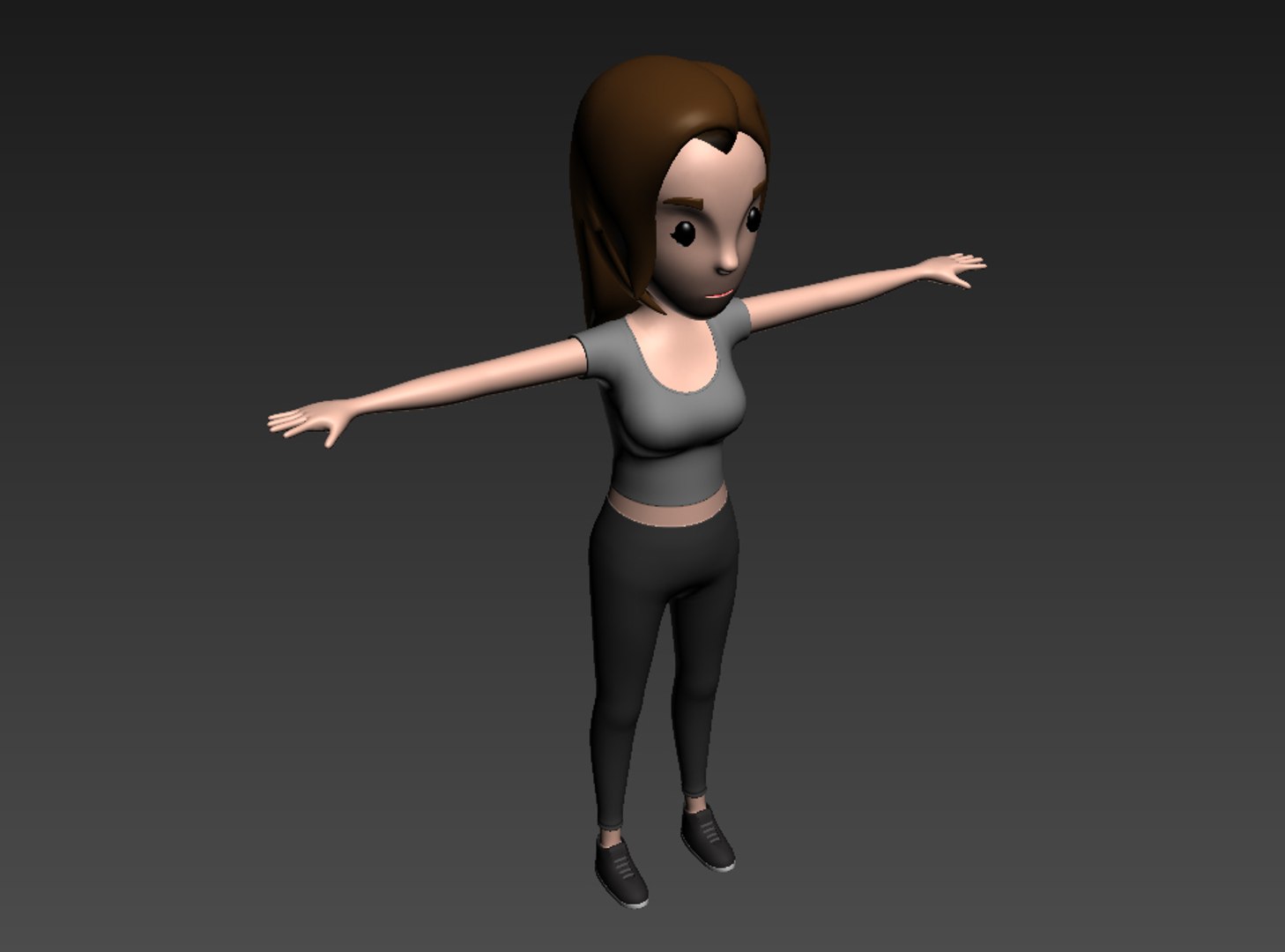 Girl Character Cartoon Model - TurboSquid 1449381