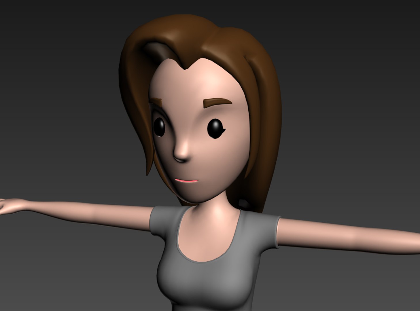 Girl Character Cartoon Model - TurboSquid 1449381