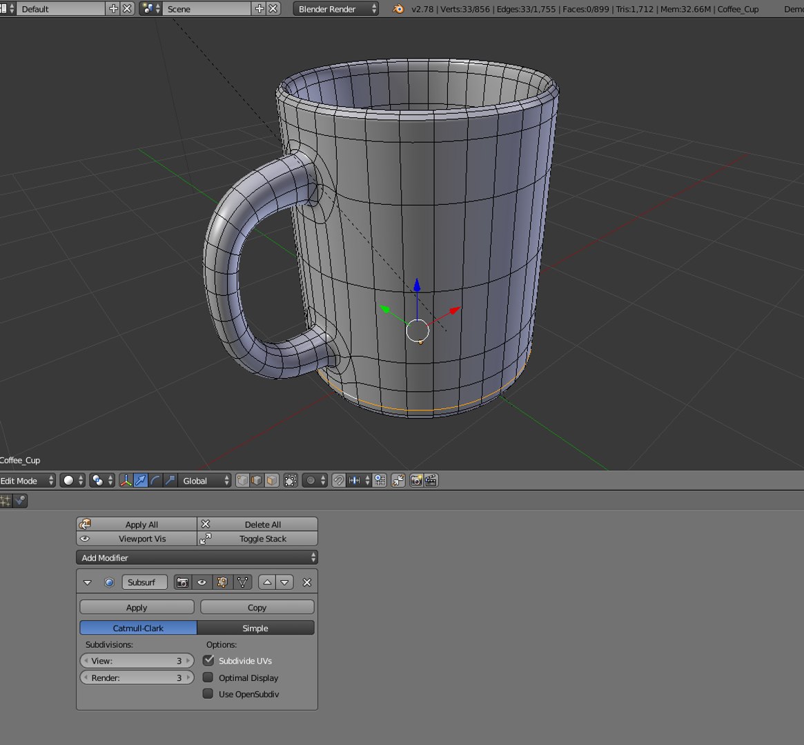 3d Coffee Cup Model
