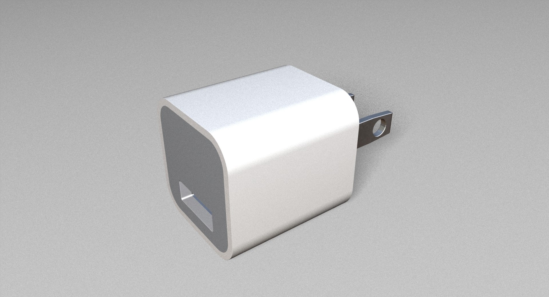 3d model ac power adapter