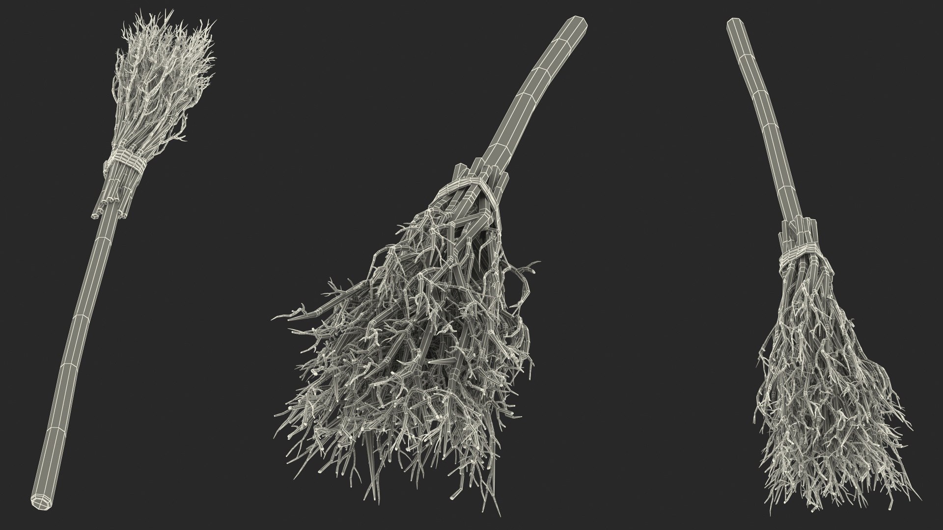 3D Witch Woman Broom Model - TurboSquid 1484305