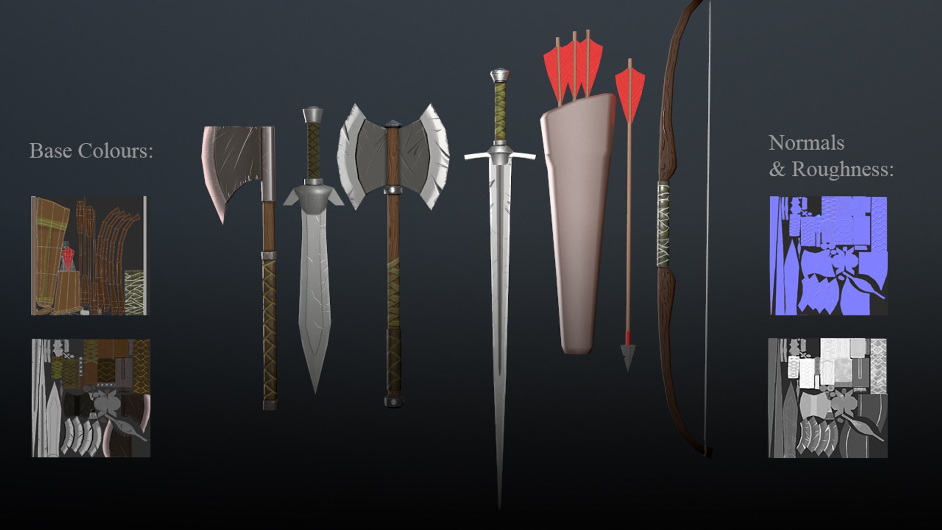 Stylized Fantasy Weapons Pack 3D Model - TurboSquid 2402168