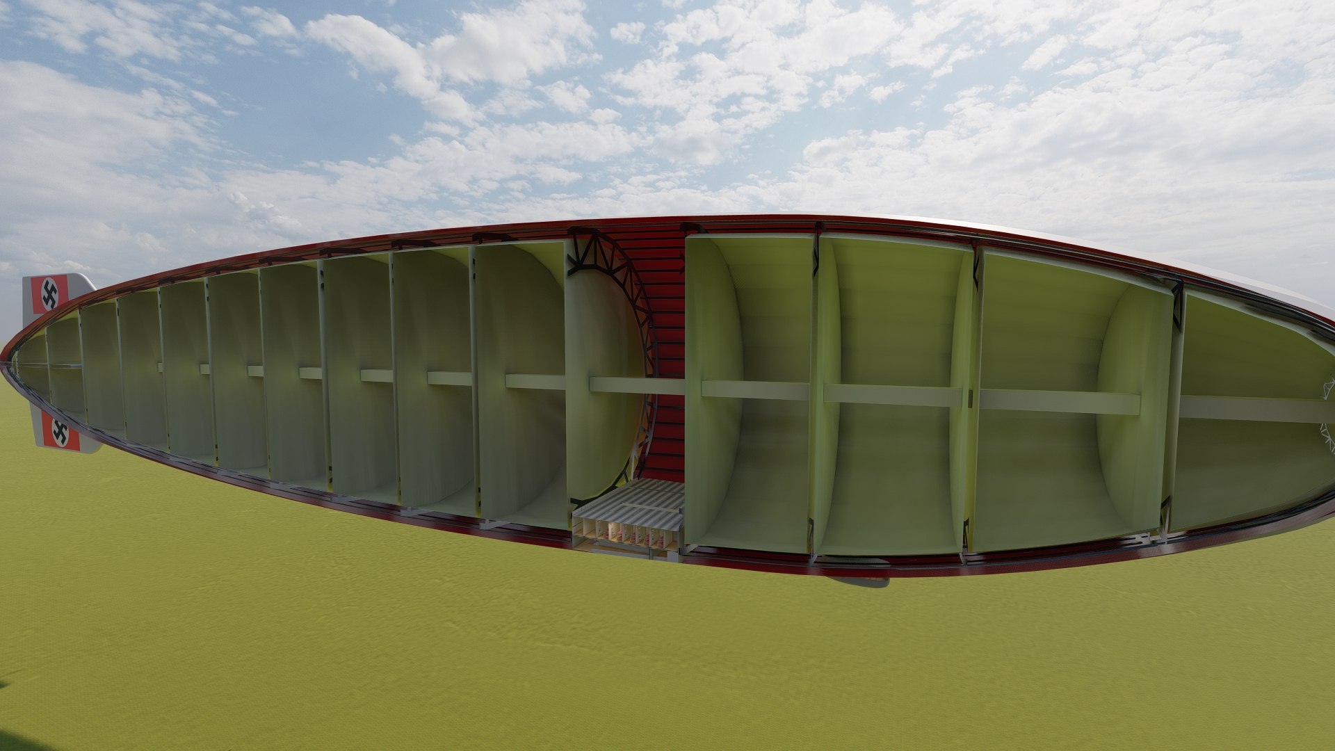 3D Hindenburg Zeppelin With Interior Model - TurboSquid 2278573