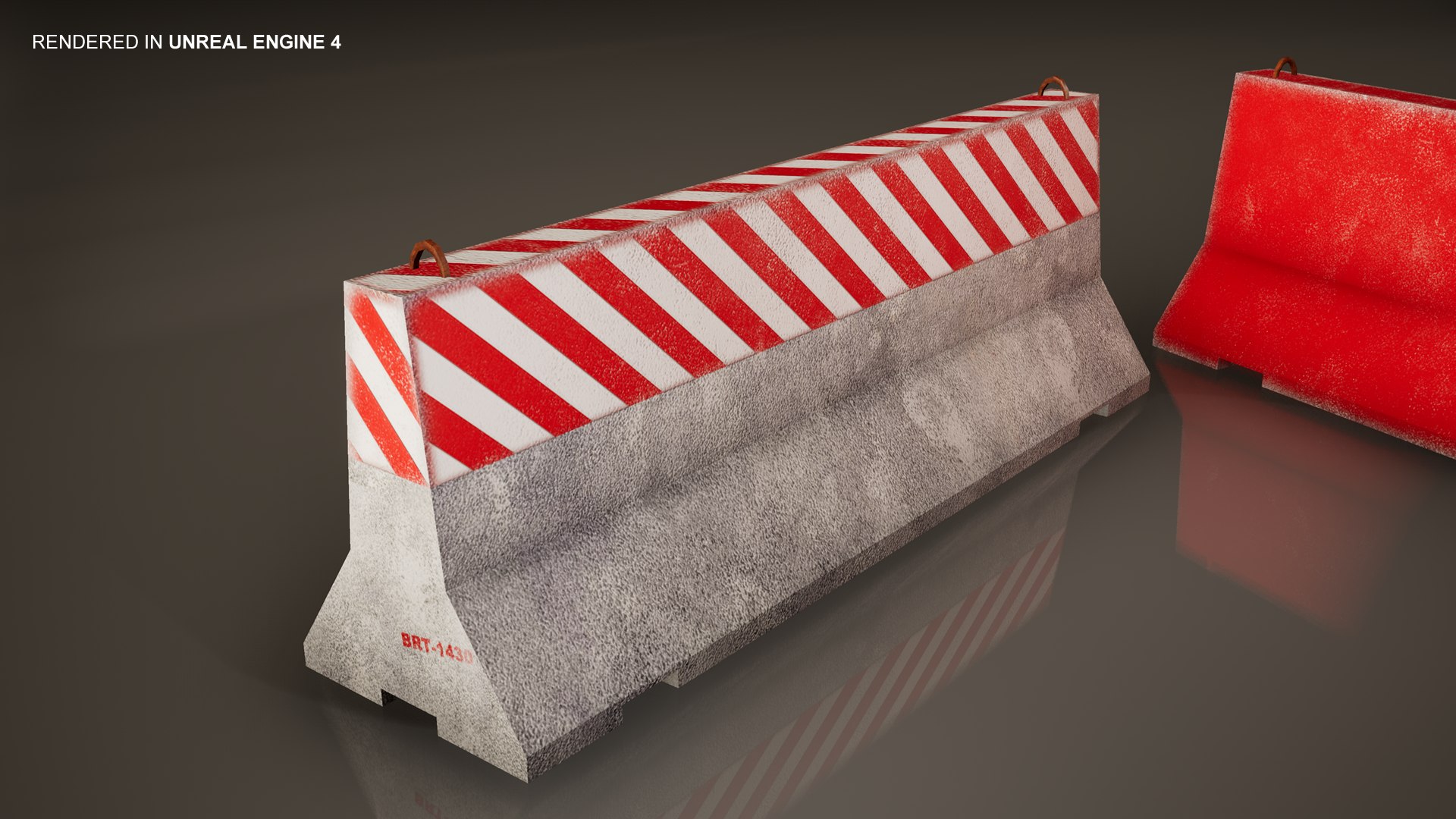 3D Concrete Barricade Model - TurboSquid 2122733