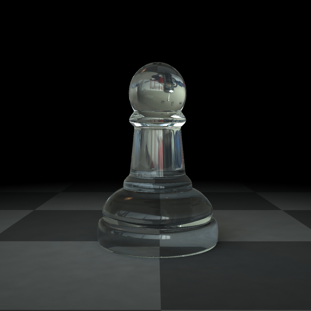 Glass Pawn Chess Piece 3d Obj