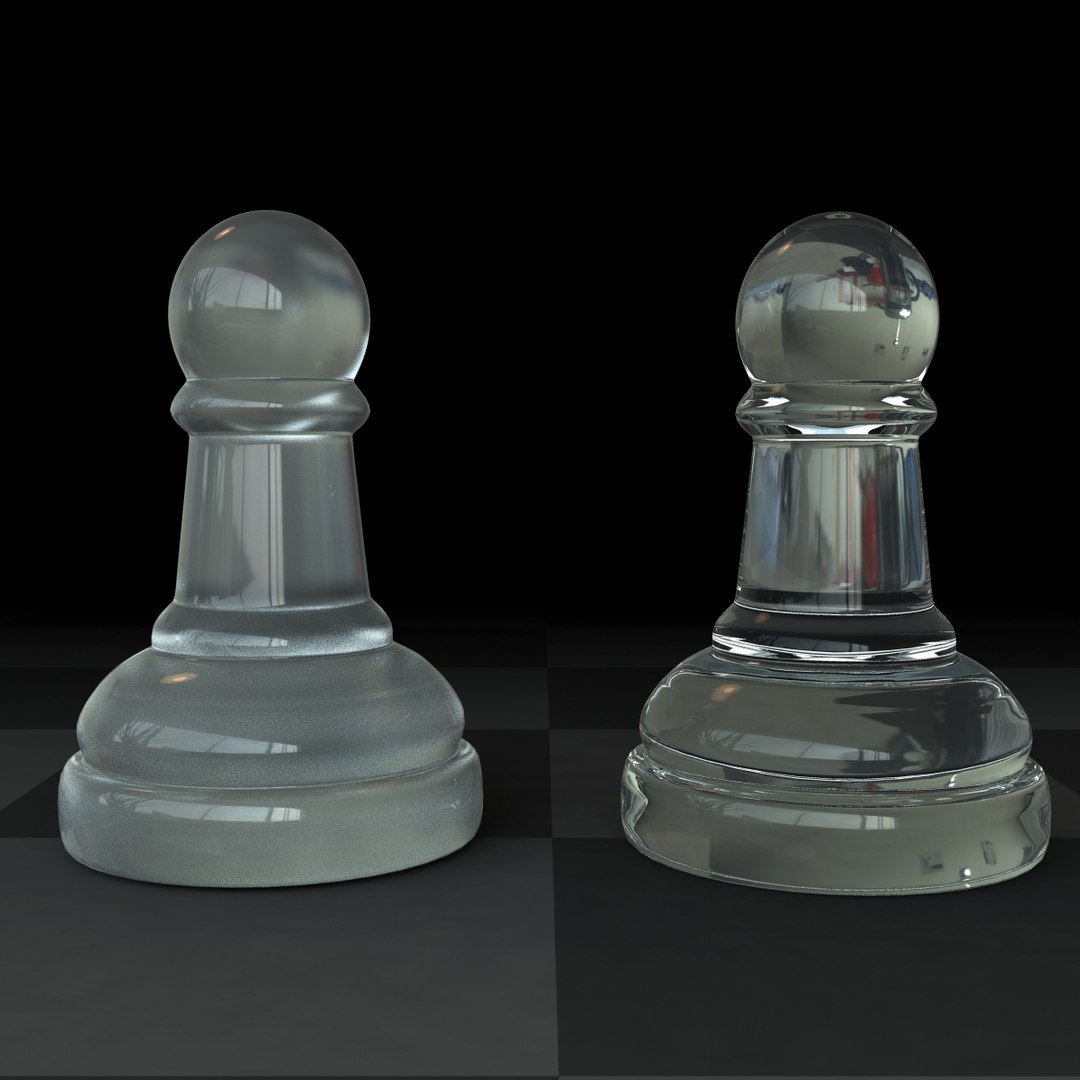 Glass Pawn Chess Piece 3d Obj