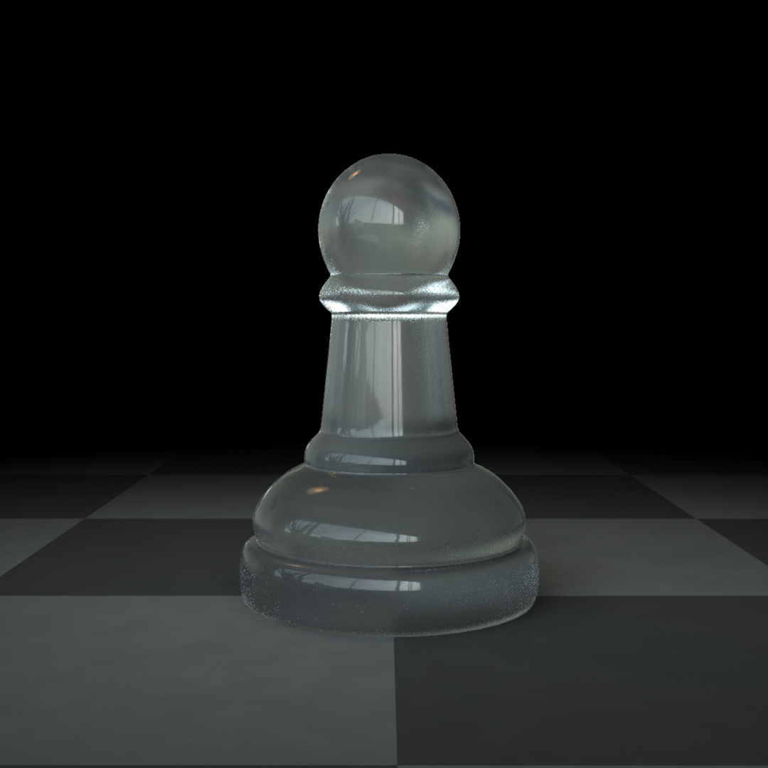 Glass Pawn Chess Piece 3d Obj