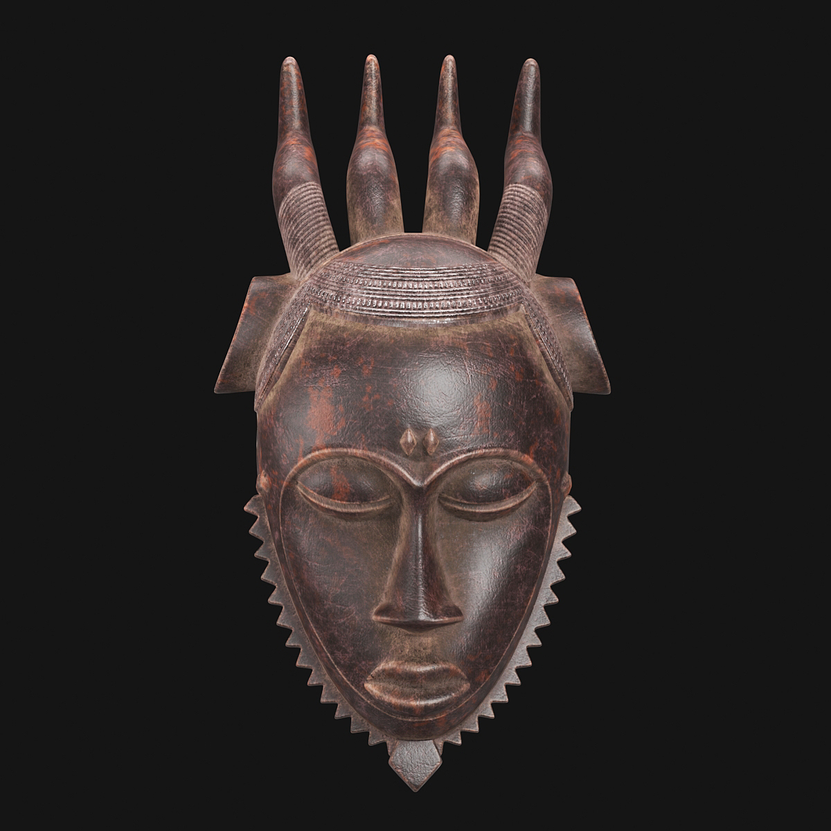 3D model African Senufo - Baule Masks Collection - TurboSquid 1834590