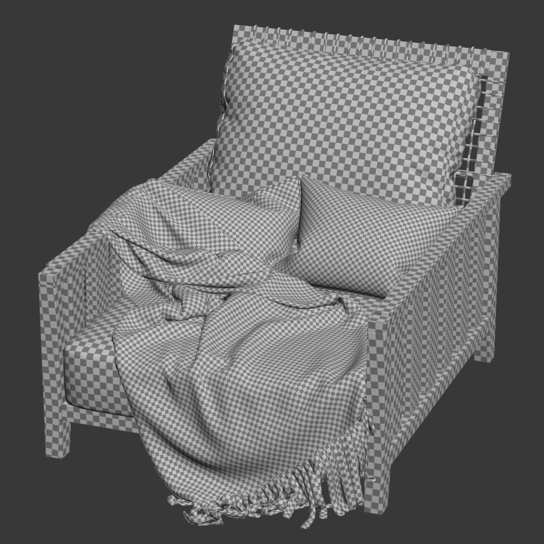 3D Wooden Chair Garden - TurboSquid 1634272